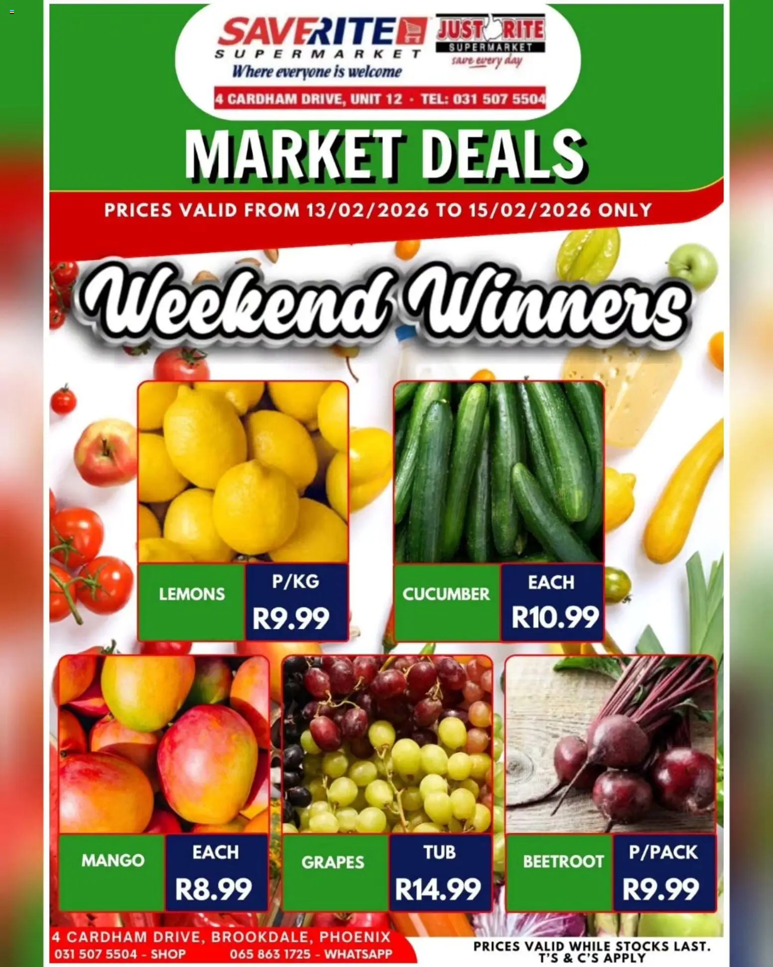 Saverite specials and catalogues Online (13/02/2026 - 15/02/2026) Online